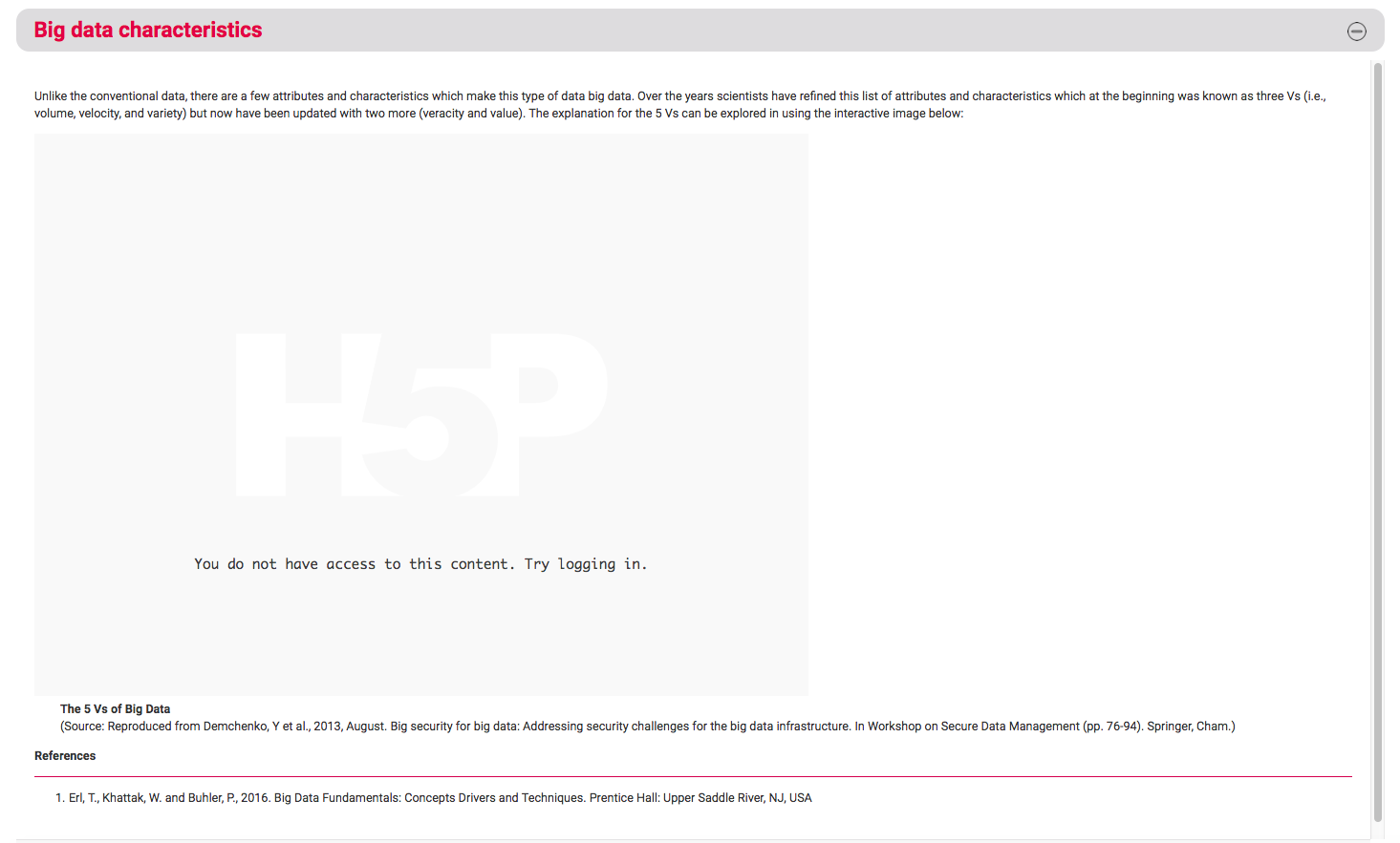 "You do not have access to this content. Try logging in" | H5P